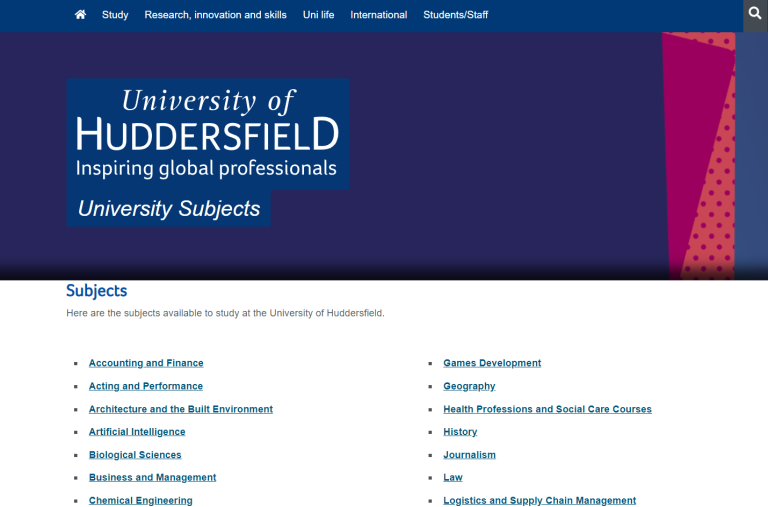 University subjects - Using SEO research to identify content